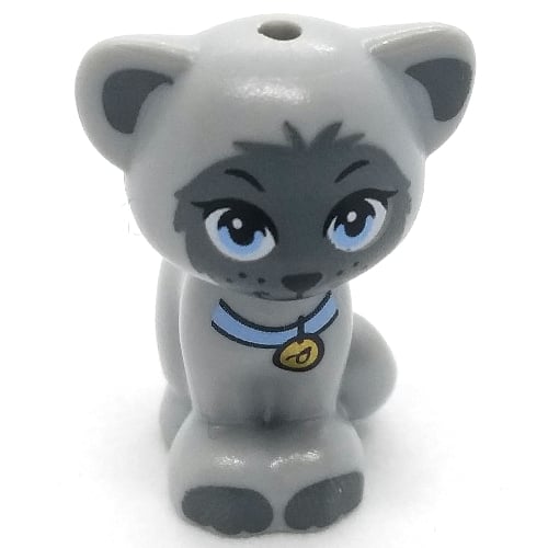 LEGO PART 11602pr0030 Animal, Cat, Sitting with Dark Bluish Grey Face ...