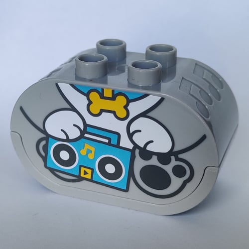 LEGO PART 1480c01pb0c02pr0001 Duplo Sound Brick 2 x 4 x 2 Rounded Ends ...