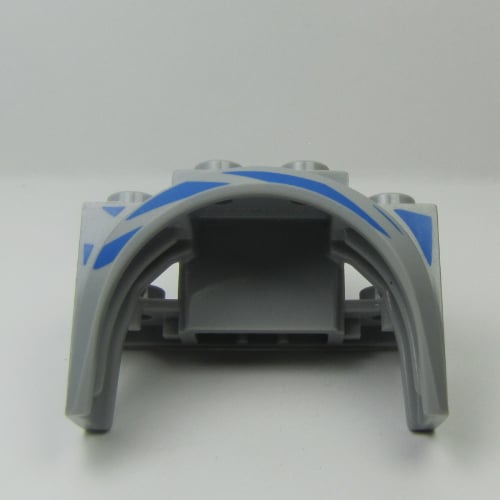 LEGO PART 18974pr0002 Wheel Arch, Mudguard 4 x 2 1/2 x 2 1/3 with Blue ...