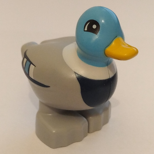 LEGO PART 19011pr0003 Duplo Animal Duck with Bright Light Orange Bill ...
