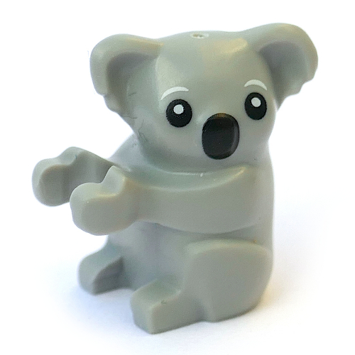 LEGO PART 2589pr0001 Animal, Koala with Black Eyes, Nose, White Pupils ...