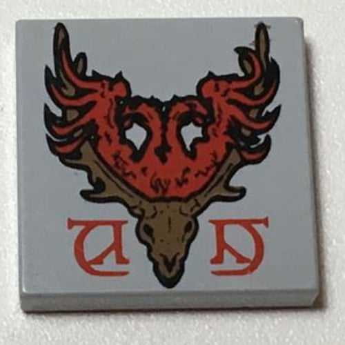 LEGO PART 3068bpr0126 Tile 2 x 2 with Coat of Arms Durmstrang Stag ...
