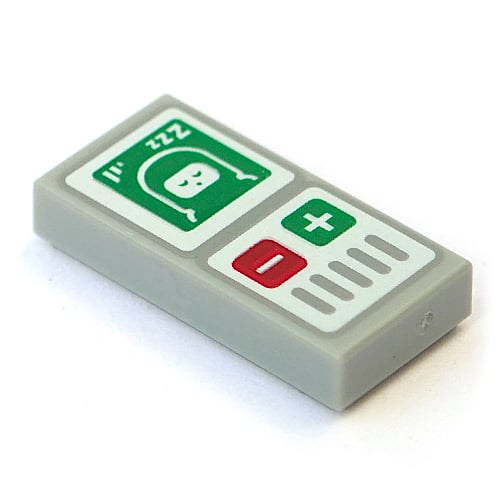 LEGO PART 3069bpr9979 Tile 1 x 2 with Sleeping Classic Space Baby, Red ...