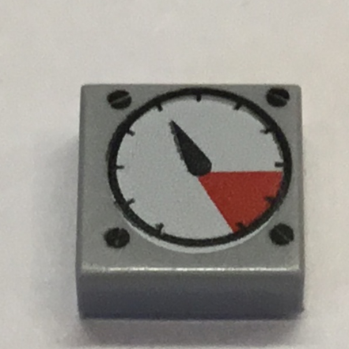 LEGO PART 3070bpr0007 Tile 1 x 1 with White and Red Gauge Print ...