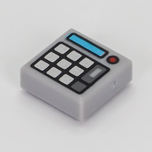 LEGO PART 3070bpr0234 Tile 1 x 1 with Keypad, Blue Slit, Red Button ...