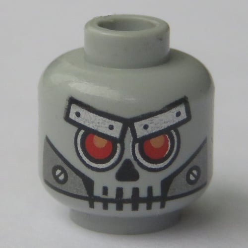 LEGO PART 3626cpr1336 Minifig Head Robo Skeleton, Skull with Red Eyes ...