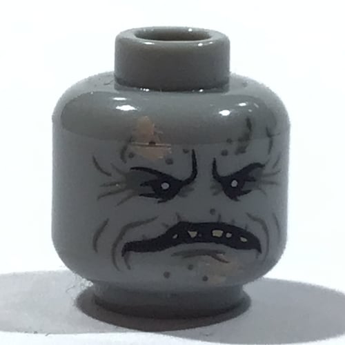 LEGO PART 3626cpr2038 Minifig Head Pao, Drabata Reptile, Closed Mouth ...