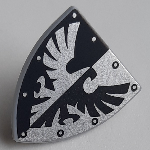 LEGO PART 3846pr0003 Shield Triangular with Black and Silver Falcon ...