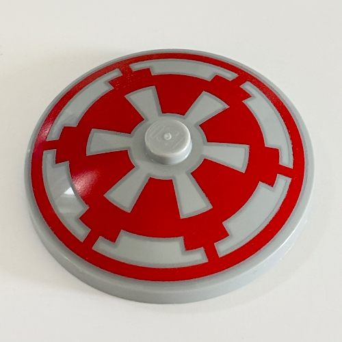 LEGO PART 3960pr0059 Dish 4 x 4 Inverted [Radar] with Red Empire Symbol ...