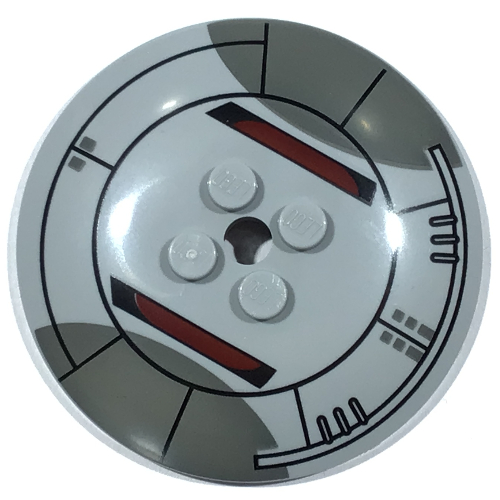 LEGO PART 44375bpr9991 Dish 6 x 6 Inverted (Radar) with Hatch, Dark Red ...