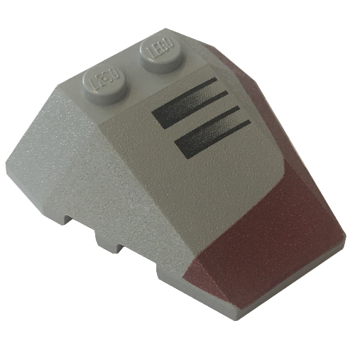 LEGO PART 48933pr0006 Wedge Sloped 4 x 4 Triple, Stud Notches with Left ...