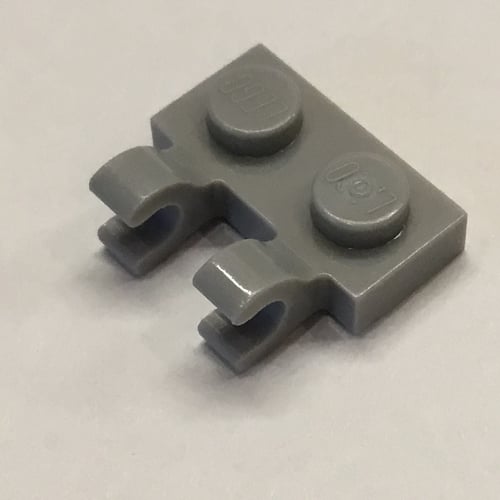LEGO PART 60470b Plate Special 1 x 2 with Clips Horizontal [Open O ...
