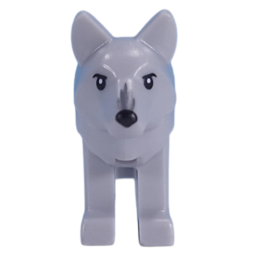 LEGO PART 6649pr0001 Animal, Wolf with Dark Bluish Grey Nose, Black ...