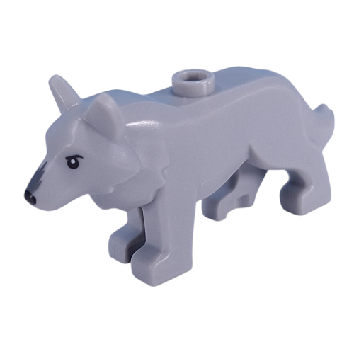 LEGO PART 6649pr0001 Animal, Wolf with Dark Bluish Grey Nose, Black ...