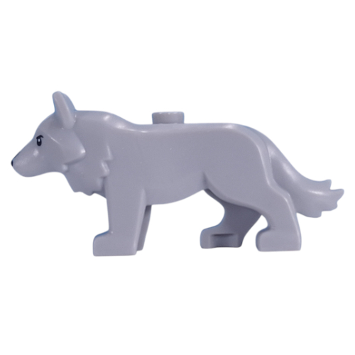 LEGO PART 6649pr0001 Animal, Wolf with Dark Bluish Grey Nose, Black ...