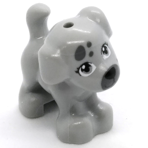 LEGO PART 93088pr0035 Animal, Dog, Small Standing with Black Eyes, Dark ...