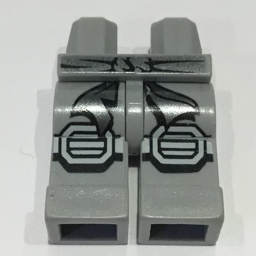 LEGO PART 970c14pr0777 Hips and Light Bluish Gray Legs with Silver Sash ...