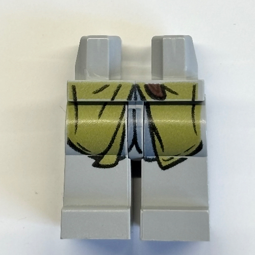 LEGO PART 970c14pr0353 Hips and Light Bluish Gray Legs with Olive Green ...
