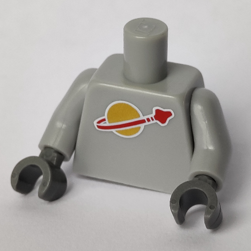 LEGO PART 973c14h12pr3834 Torso Classic Space Logo Print, Light Bluish ...
