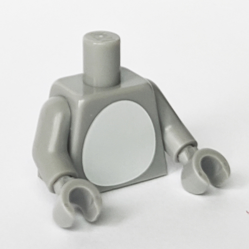 LEGO PART 973c14h14pr4225 Torso Elephant Belly Print, Light Bluish Gray ...