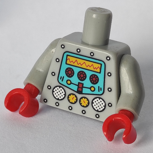 LEGO PART 973c14h22pr1955 Torso Robot with Silver Rivets, Yellow Gauges ...
