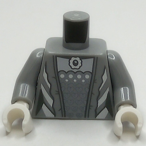 LEGO PART 973c14h27pr0004 Torso, Dress, Dark Bluish Grey Trim, Corset ...