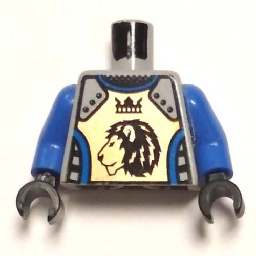 LEGO PART 973c58h03pr0346 Torso Armor, Lion with Crown Print, Royal ...