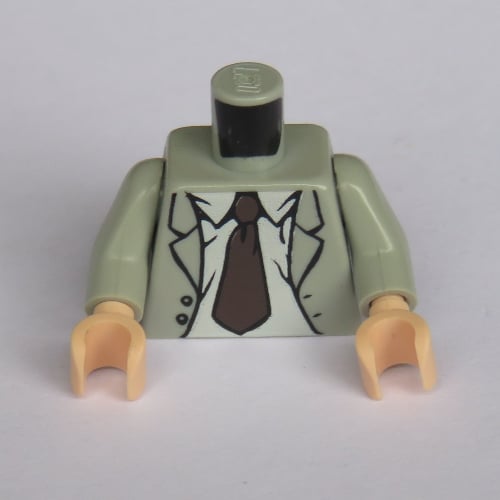 LEGO PART 973c14h02pr1498 Torso Open Suit Jacket with Rumpled Shirt and ...