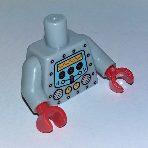 LEGO PART 973c14h22pr1955 Torso Robot with Silver Rivets, Yellow Gauges ...