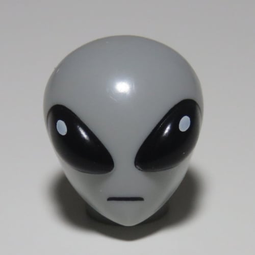 LEGO PART 98365pr0001 Minifig Head Special, Alien with Large Black Eyes ...