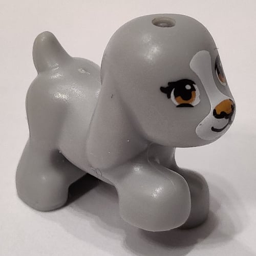 LEGO PART 98386pr0002 Animal, Dog, Small Walking with Brown Eyes and ...