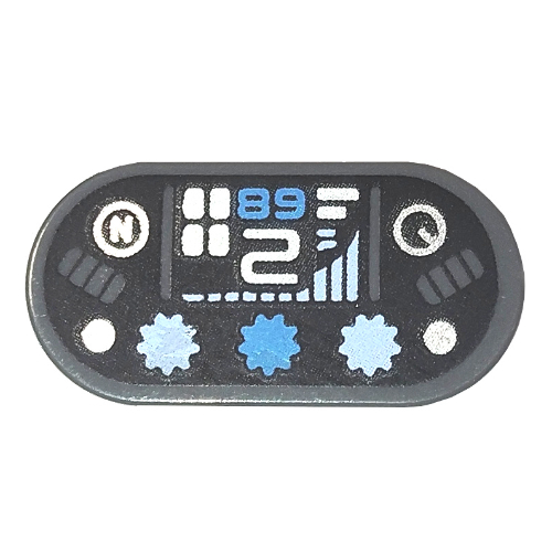 LEGO PART 1126pr0009 Tile Round 1 x 2 with Racing Steering Controls ...
