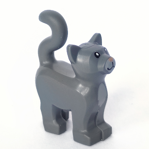 LEGO PART 13786pr0007 Animal, Cat, Standing New Style with White Muzzle ...