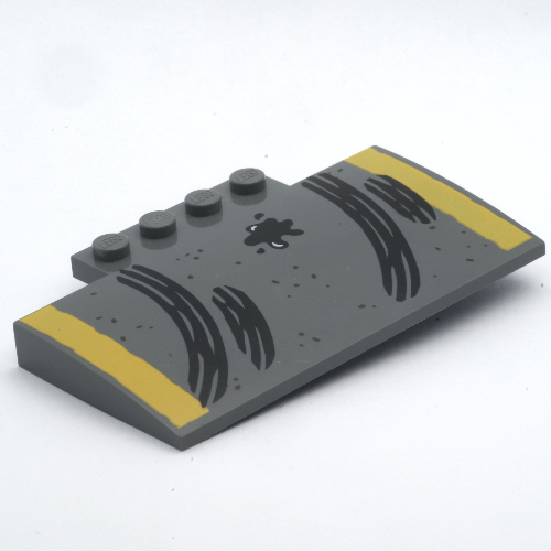 LEGO PART 15625pr0010 Slope Curved 5 x 8 x 2/3 with Oil stain and Tire ...