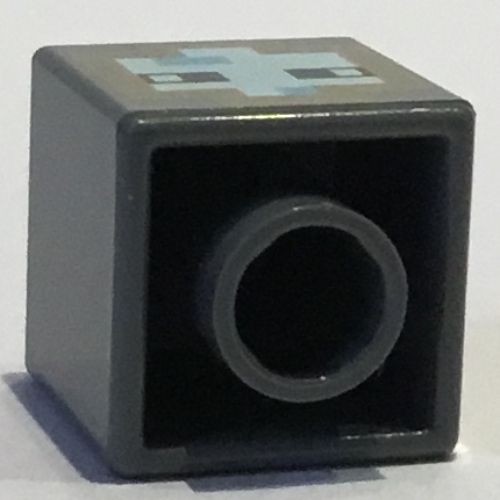 LEGO PART 19729pr0050 Minifig Head Special, Cube with Pixelated Light ...