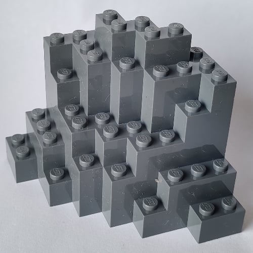 LEGO PART 23996 Rock Brick 8 x 8 x 6 | Rebrickable - Build with LEGO