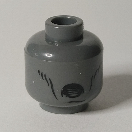 LEGO PART 3626bpr0719 Minifig Head Dementor, Cheek Lines, Round Mouth ...
