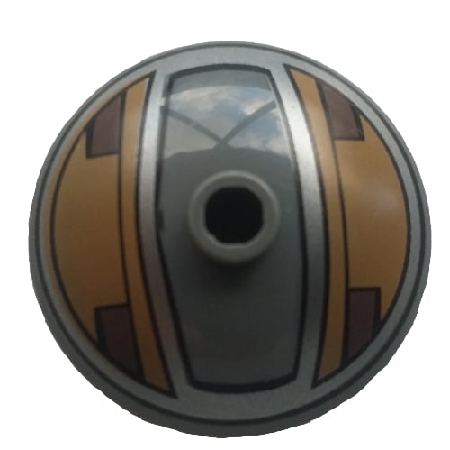 LEGO PART 43898pr0001 Dish 3 x 3 Inverted [Radar] with Embo Hat Print ...