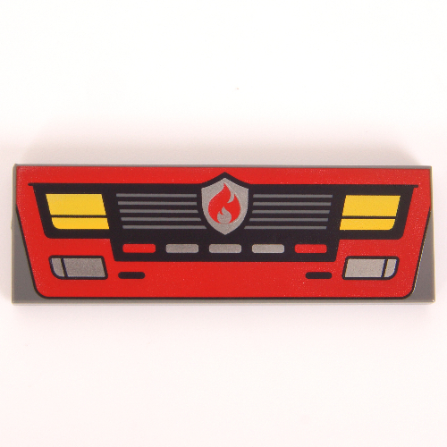 LEGO PART 69729pr0043 Tile 2 x 6 with Fire Truck Front Bumper ...