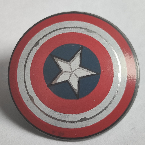 LEGO PART 75902pr0004 Shield Round Bowed, Red, White, and Blue Circles ...