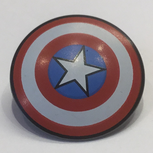 LEGO PART 75902pr0019 Shield Round Bowed, Red, White, and Blue Circles ...