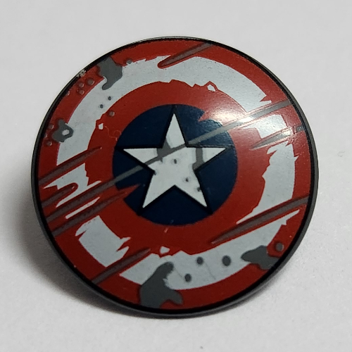 LEGO PART 75902pr0020 Shield Round Bowed, Red, White, and Blue Circles ...