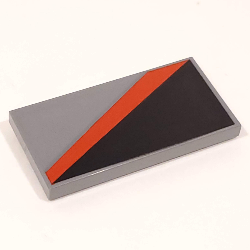 LEGO PART 87079pr0095 Tile 2 x 4 Left - Black Triangle Lower Right and ...