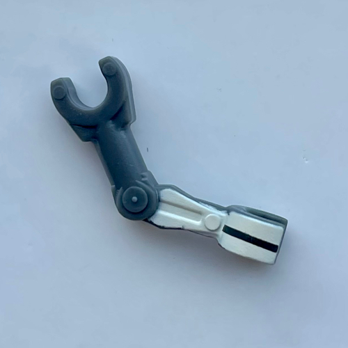 LEGO PART 87568pr0001 Arm Mechanical [2 Clips at 90°] with White Print ...