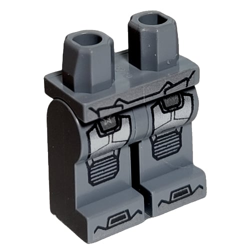 LEGO PART 970c12pr0542 Hips and Dark Bluish Gray Legs with Iron Man ...