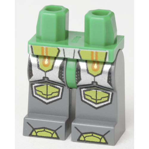 LEGO PART 970c12pr0937 Hips and Dark Bluish Gray Legs with Orange and ...