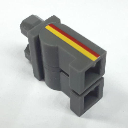 LEGO PART 970c12pr1194 Hips and Dark Bluish Gray Legs with Yellow and ...