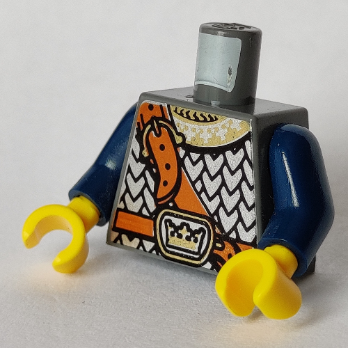 LEGO PART 973c05h01pr1321 Torso Scale Mail Armor, Crown on Buckle ...