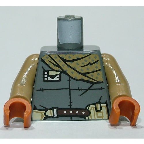 LEGO PART 973c11h41pr6018 Torso Tunic, Dark Tan Scarf, Utility Belt ...