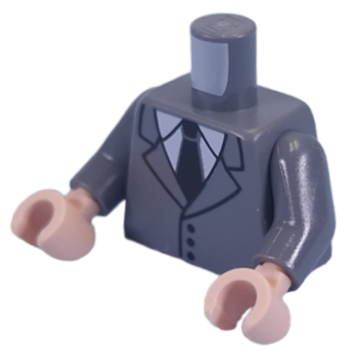 LEGO PART 973c12h02pr6767 Torso, Suit, Jacket, White Shirt, Black Tie ...